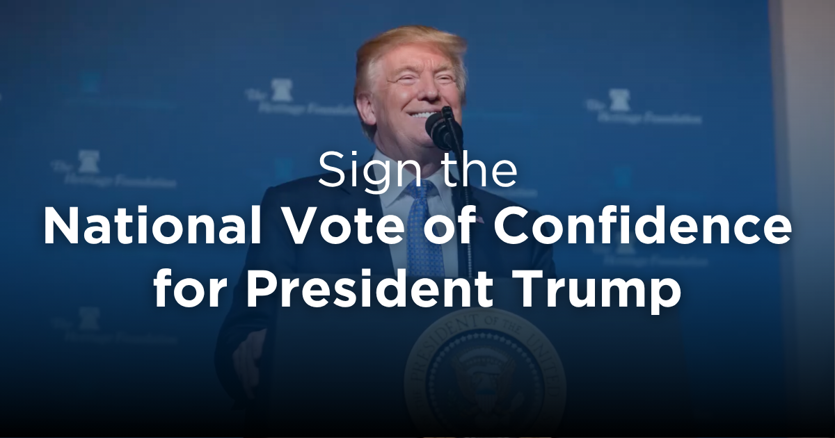 Trump Vote of Confidence | The Heritage Foundation